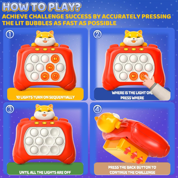 MorningSave: 2-Pack: Temi Light Up Popping Fidget Game