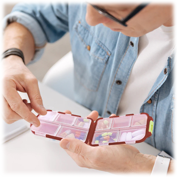 SideDeal: 2-Pack: Thera Rx Portable Pill Case Weekly Travel Pill Organizer