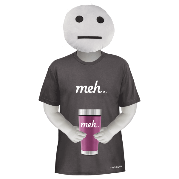 Meh: 4-Pack: 2 Meh Pillows, 1 Meh Tumbler & 1 Random Shirt