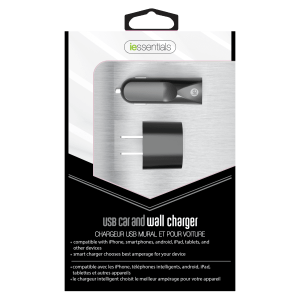 iEssentials 1-Amp Car + Wall Charging Set