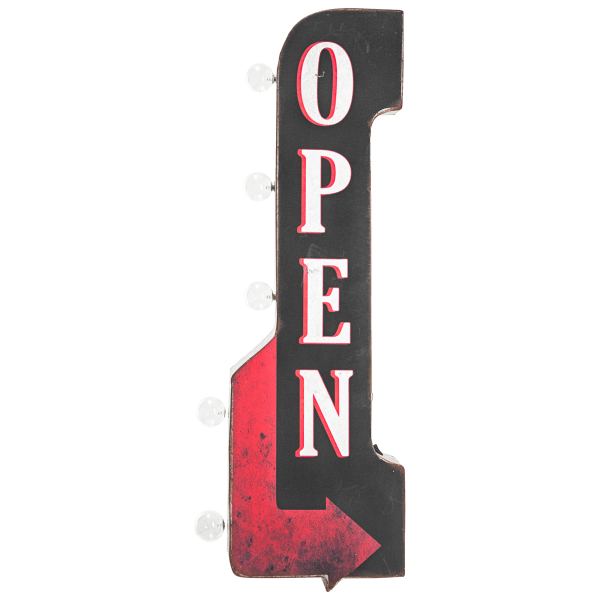 SideDeal: Vintage Open LED Marquee Arrow Sign