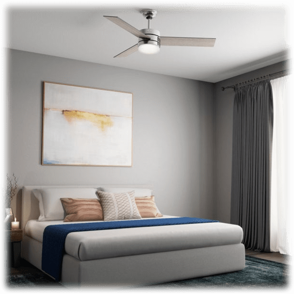 SideDeal: Hunter Exeter 54 in. LED Indoor Brushed Nickel Ceiling Fan ...