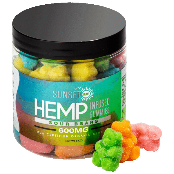 MorningSave: Sunset Hemp Sour Hemp Infused Bear Gummies 600MG - 2400MG
