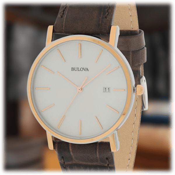 SideDeal: Bulova Brown Leather Mens Watch 98H51