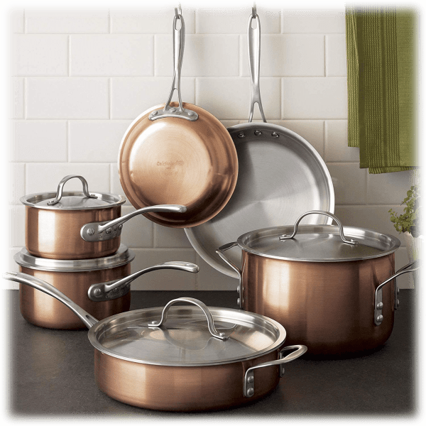 MorningSave: Calphalon T10 Tri-Ply Copper 10 Piece Cookware Set