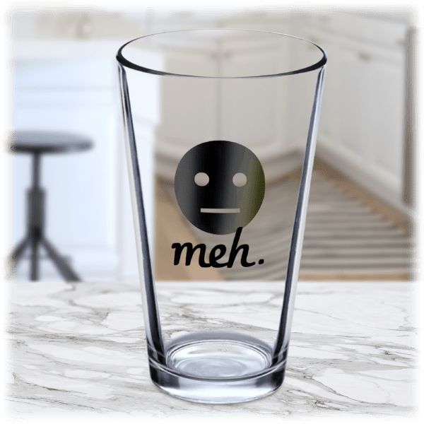 Meh: 4-Pack: Meh 16oz Pint Glasses [MEMBERS ONLY]