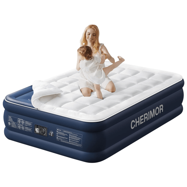 MorningSave: Cherimor Air Mattress with Built-in Pump & Luxury Quilted ...
