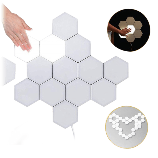 MorningSave: 5-Pack: Hexagonal Touch Sensitive LED Honeycomb Wall Night ...