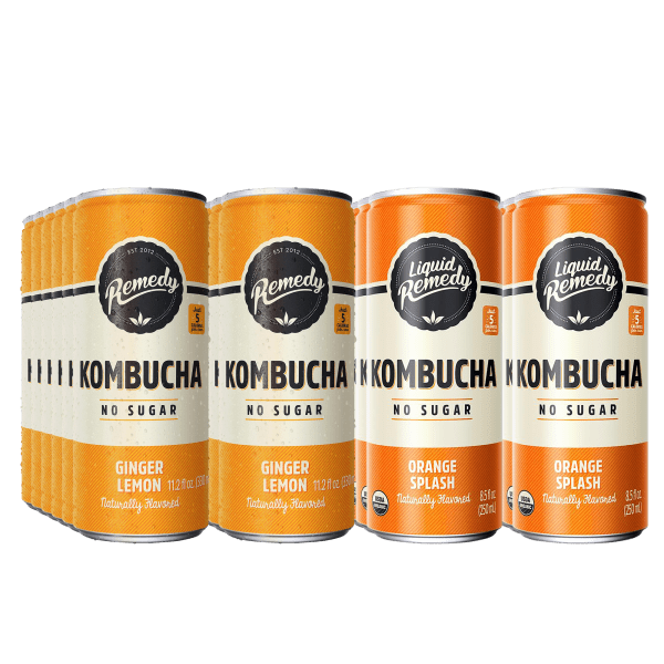 Meh: 24-Pack: Liquid Remedy Organic Zero-Sugar Kombucha