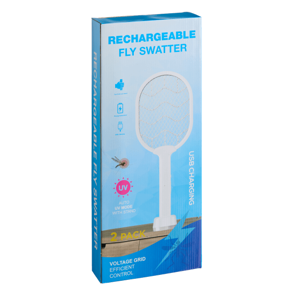 MorningSave: 2-Pack: Ermek USB Rechargeable Fly Zapper Racquet