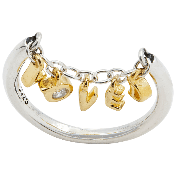 MorningSave: Savvy Cie Gold Over Sterling Love Charm Ring