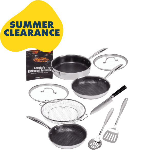 MorningSave: Copper Chef Non-Stick Stainless Steel Cookware Set