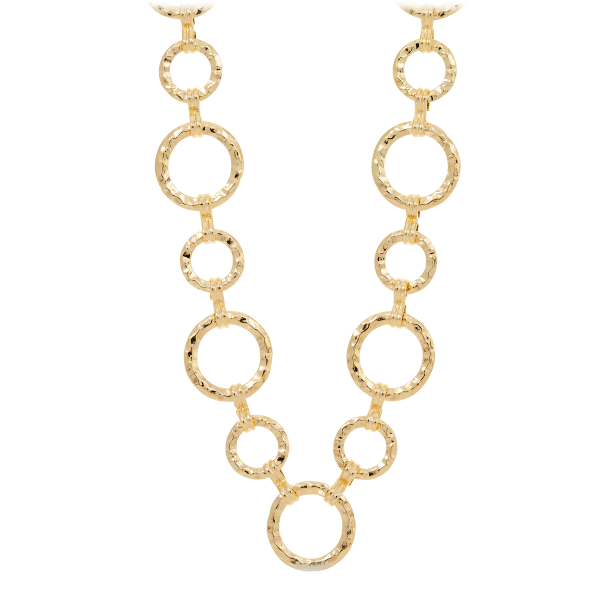 MorningSave: Savvy Cie 14K Gold Plate Bold Graduated Link Statement ...