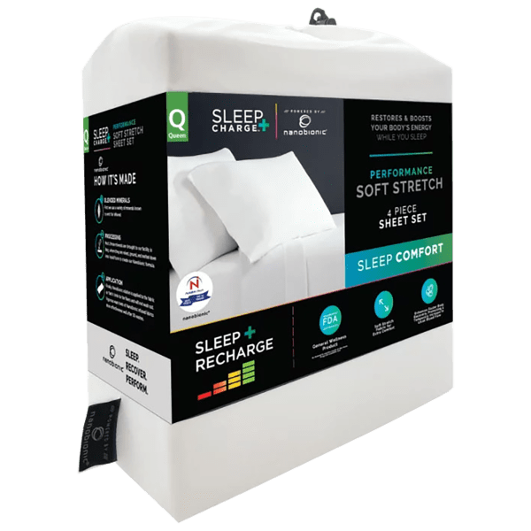 MorningSave: SleepCharge Soft Stretch Nanobionic Sheet Set (Full)