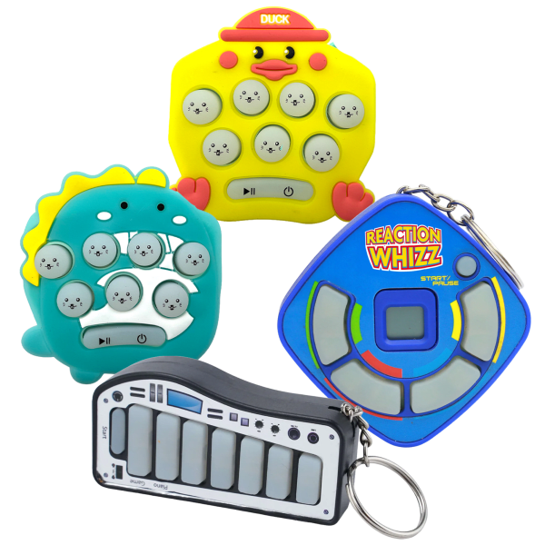 SideDeal: 4-Pack: Whack-A-Pals, XyloWhizz & ReactionWhizz Keychain Game ...