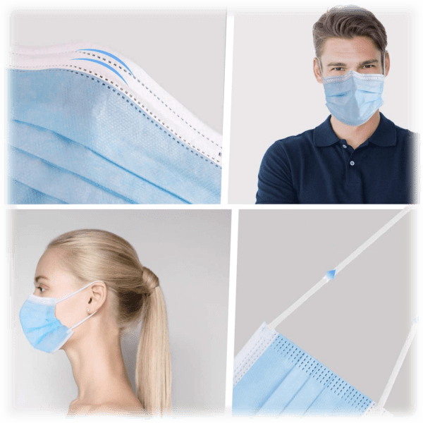MorningSave: 50-Pack: Individually Wrapped Disposable 3-Ply Face Masks