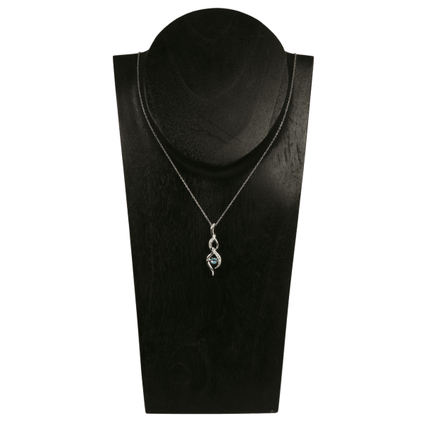 MorningSave: Infinity Pendant with Fluttering Blue Topaz & White ...