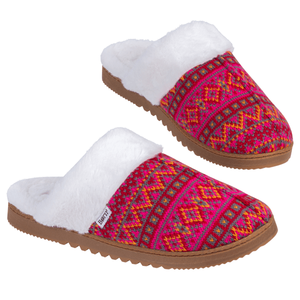 SideDeal: Born Fair Isle Faux Fur Scuff Slippers