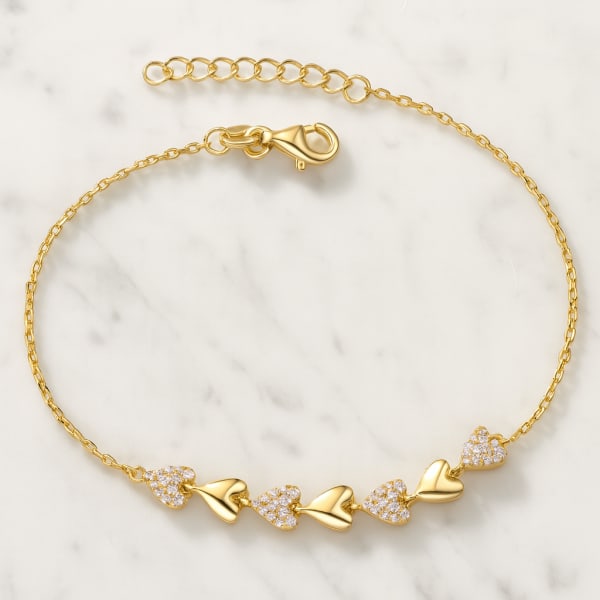 MorningSave: Genevive 14K Yellow Gold Plated Simulated Diamond Pave ...