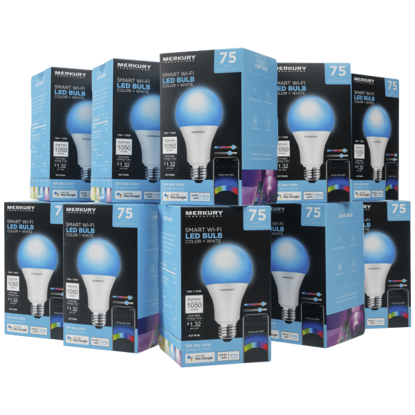 MorningSave: 10-Pack: Merkury Innovations Smart WiFi LED Bulbs