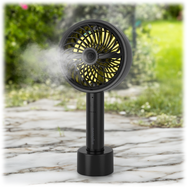 MorningSave: 2-Pack: Aeroplus Rechargeable 5-Speed Handheld Misting Fan