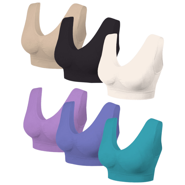 MorningSave: 6-Pack: Extreme Fit Seamless Lightweight Comfort Bras