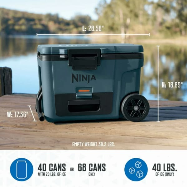 MorningSave: Ninja FrostVault 45qt Wheeled Cooler with Freezer Pack ...