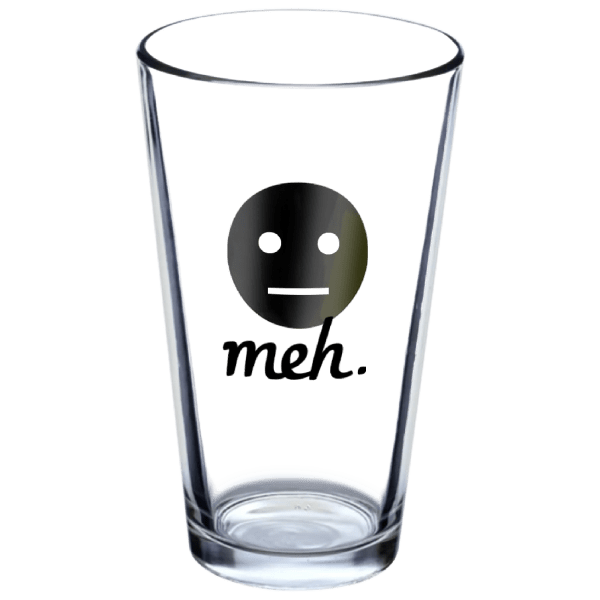 Meh: 4-Pack: Meh 16oz Pint Glasses