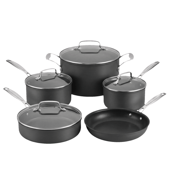 Meh: Cuisinart 9-Piece Hard Anodized Dishwasher-Safe Cookware Set
