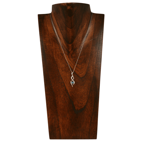 MorningSave: Infinity Pendant with Fluttering Blue Topaz & White ...