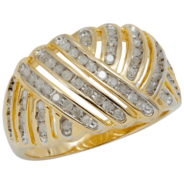 MorningSave: Savvy Cie .50 Diamond Gold Over Sterling Silver Fashion ...