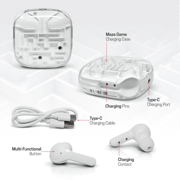 MorningSave: Aduro Tech Theory Labyrinth 3D Maze True Wireless Earbuds
