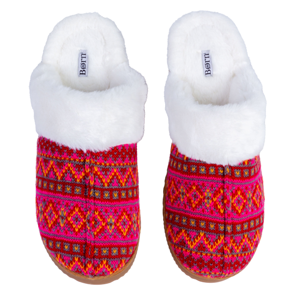 SideDeal: Born Fair Isle Faux Fur Scuff Slippers