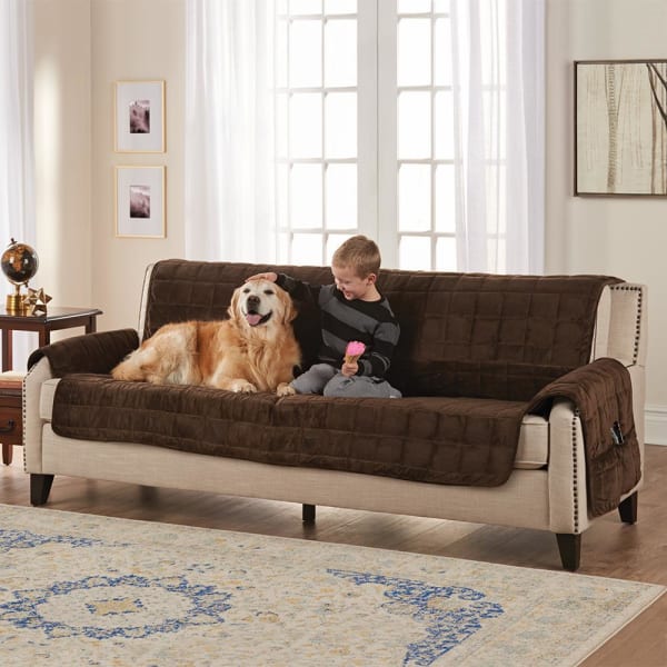 Hammacher Schlemmer: The Non-Slip Furniture Protecting Pet Covers (Sofa)