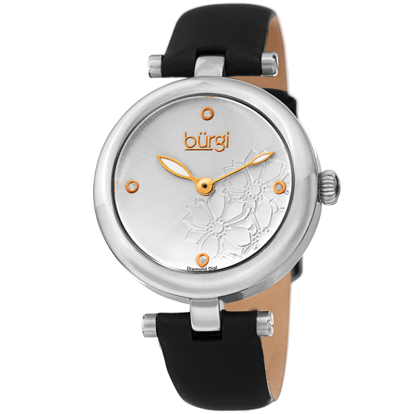 MorningSave: Burgi Women's Floral Watch with Diamonds