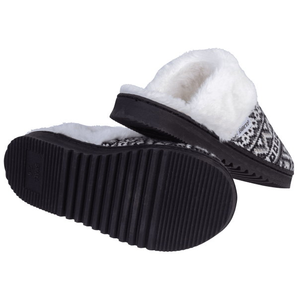MorningSave: Born Fair Isle Faux Fur Scuff Slippers