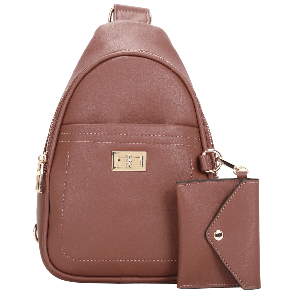MorningSave: La Terre Vegan Leather Crossbody Sling Backpack with ...