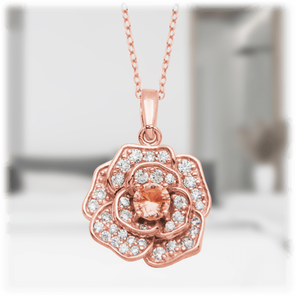MorningSave: Morgan & Paige Rose Gold over Silver Layered Petal Necklace