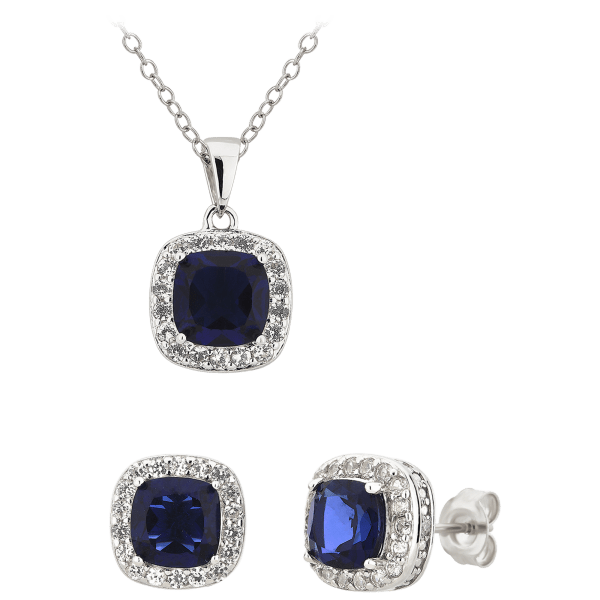 MorningSave: Gemstone and Diamond Accent Pendant and Earrings Set in ...