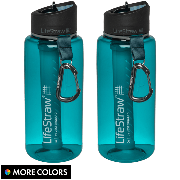 MorningSave: 2-Pack: LifeStraw Go 1-Liter Tritan Water Filter Bottle