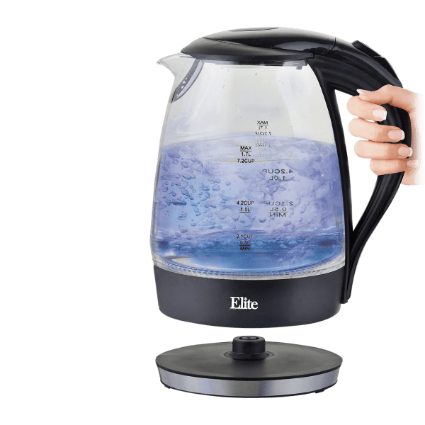 MorningSave: Elite Platinum Electric Glass Kettle