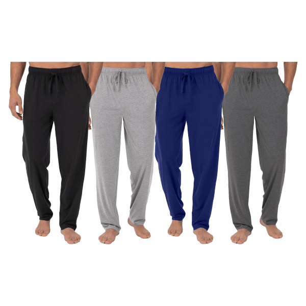 MorningSave: 4-Pack: Men's Cotton Lounge Pants with Pockets