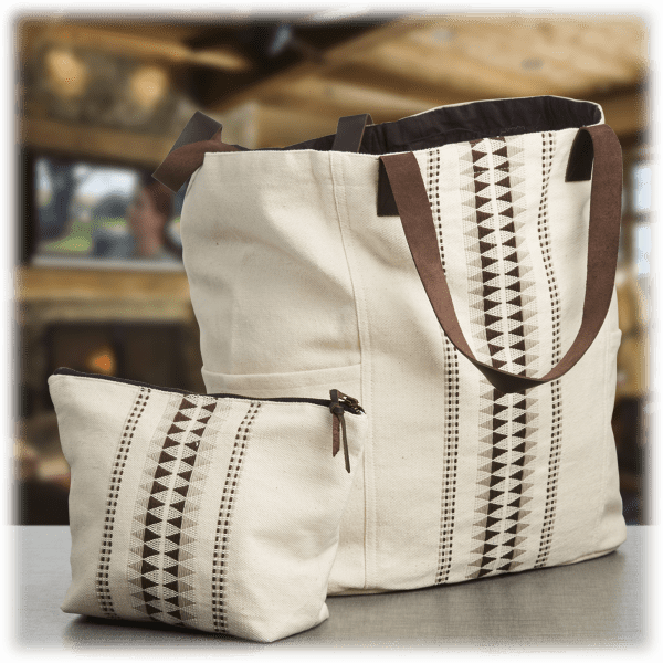 MorningSave: Roost Diamond Pattern Tote with Large Pouch