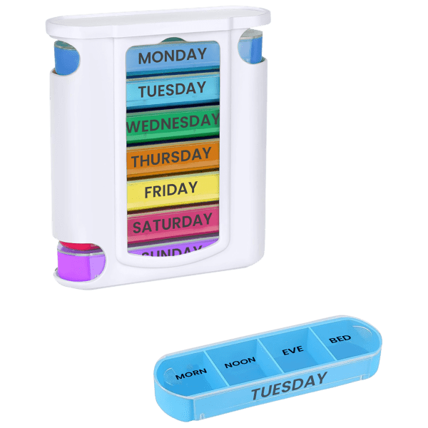 SideDeal: 2-Pack: Thera Rx Stackable Daily Pill And Medicine Organizer