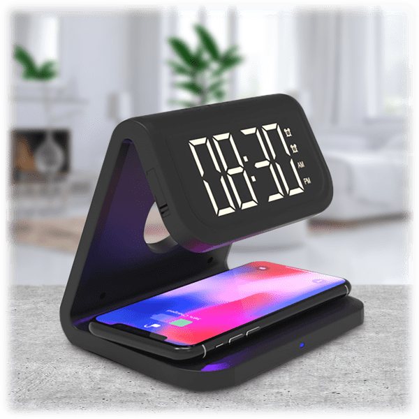 MorningSave: Puretize UV Wireless Charging Alarm Clock
