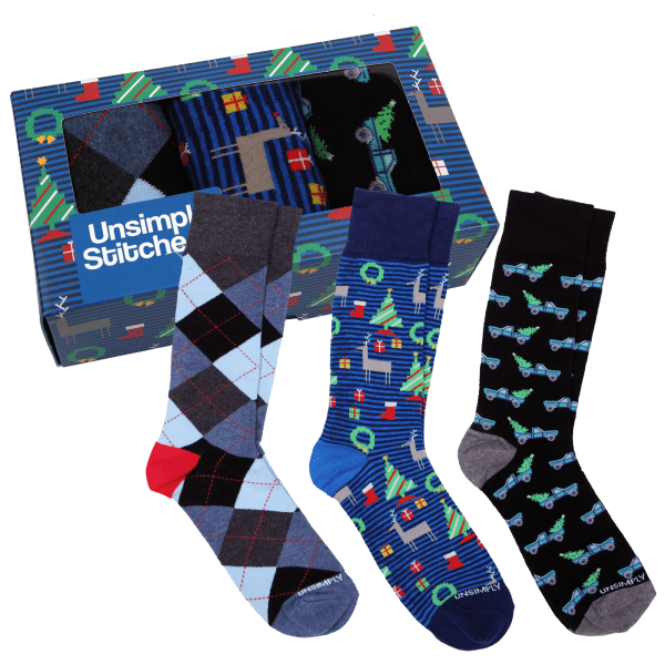 Meh: 6-Pack: Unsimply Stitched Men's Gift Box Socks with Holiday Themes