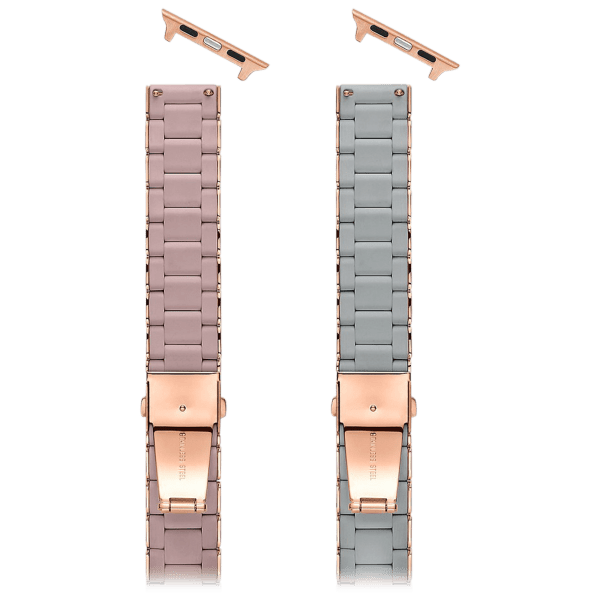 MorningSave: 2-Pack: Michele Silicone-Wrapped Stainless Steel Bands For ...