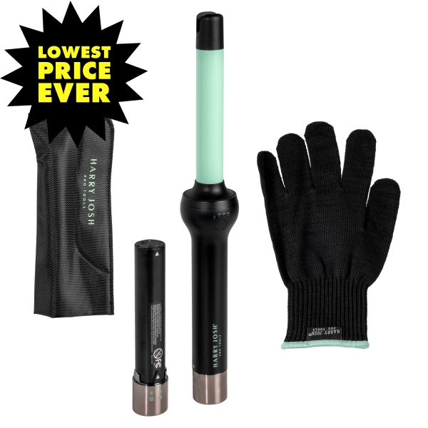 MorningSave: Harry Josh Pro Cordless Ceramic 1" Curling Wand with 2 ...