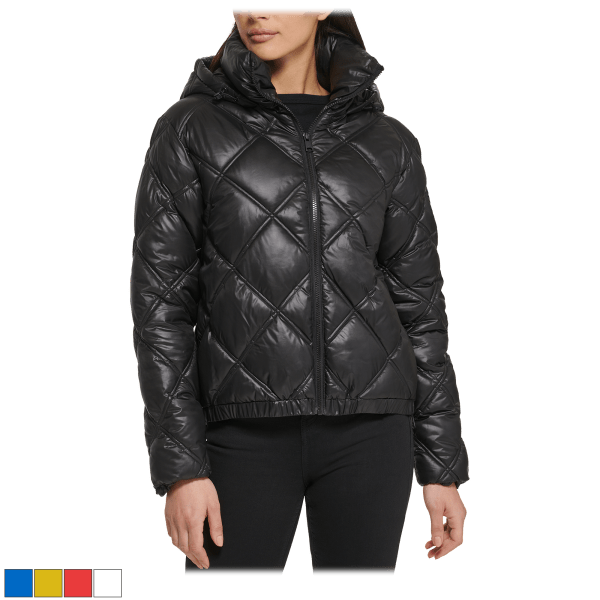 MorningSave: Kenneth Cole Diamond-Quilted Hooded Puffer Coat