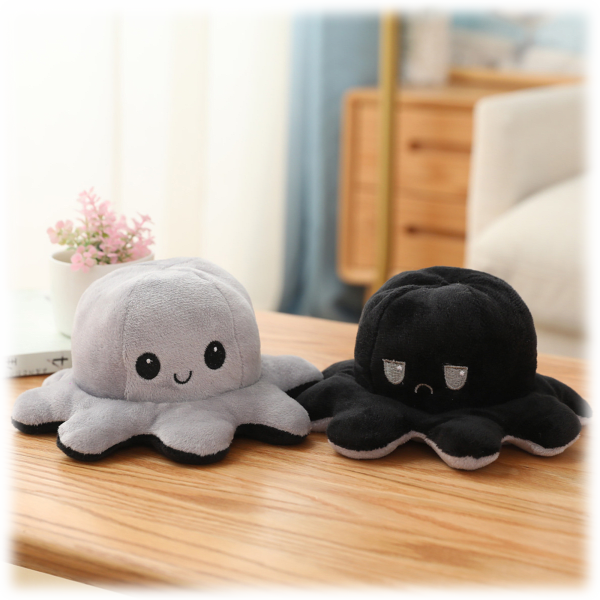 SideDeal: Zunammy Moody Reversible Octopus Plushie Happy and Angry Mood
